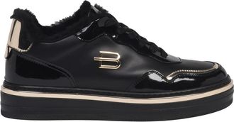 Baldinini Schwarzer Sneaker aus Lackleder und Leder - - Shoes - Damen - Schwarzk - 37 EU