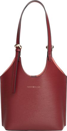 Tommy Hilfiger Damen Th Modern Mini Tote Aw0aw18617 Tragetasche, Brown (Velvet Maroon)