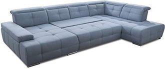 Cavadore Cavadore Wohnlandschaft Mistrel mit Schlaffunktion / U-Form Bettsofa mit leichter Fleckentfernung dank Soft Clean / Geeignet für Haushalte mit Kindern
