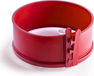 COOX Springform mit Glas-Servierplatte und Glasfüßen Ø 18 cm in Rot - Perfektes Backen und Servieren in einem