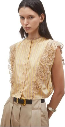 Suncoo Femme, Blouses et Chemises, Brun, Taille: 40 FR Chemise style blouse