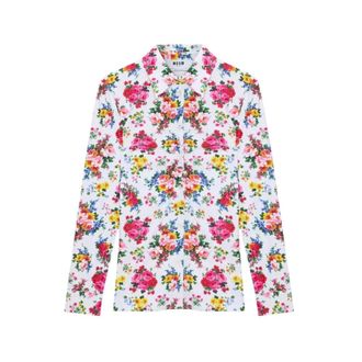 Msgm Shirt mit Blumenmuster - - Blouses & Shirts - Damen - Mehrfarbig - S