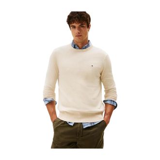 Tommy Hilfiger Tricot ras du cou - Homme - Pulls - Beige - Taille: M