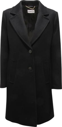 Marella Femme, Manteaux, Noir, Taille: 42 FR Manteau en laine Ocarina