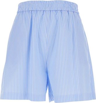 Pla&icirc;n Plain, Femme, Shorts, Bleu, Taille: 38 FR short bleu clair &agrave; motif ray&eacute; en tissu femme