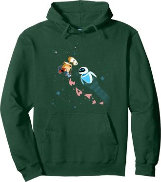 Pixar Disney and Pixars Wall-E and Eve Hearts Through Space Pullover Hoodie