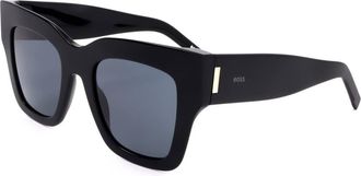 HUGO BOSS Damen Sonnenbrille, 204979,Schwarz,62