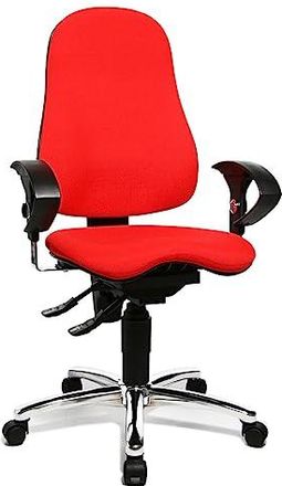 Topstar Topstar SI59UG21, Sitness 10 ergonomischer Bürostuhl, Schreibtischstuhl, inkl. höhenverstellbaren Armlehnen, Bezugsstoff rot
