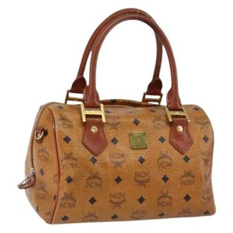 MCM Sac &agrave; main en plastique Pre-owned - Femme - Pre-owned - Brun - Taille: ONE Size
