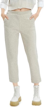 Koton Damen Crop Leg Trousers Elastic Waistband Pockets Pants, Mink Melange(987), XL EU