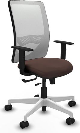 Piqueras y Crespo Arbeitsstuhl Zulema mit 1D-Armen, h&ouml;henverstellbare Lendenwirbelst&uuml;tze, ausgestattet mit Synchron/Translack und Schneideschaum, mit Rollen von 65 mm, 