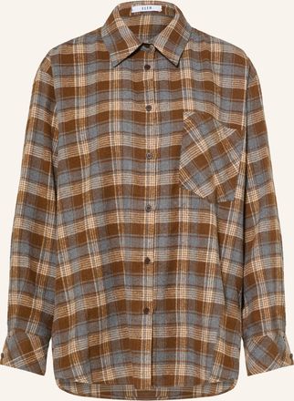 Eleh Eleh Oversized-Hemdbluse Aus Flanell braun