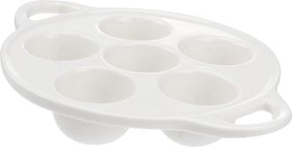 Garneck Keramik Escargot Platte Schneckenteller mit Doppelgriff Hitzebest&auml;ndig Rutschfest Robust f&uuml;r Backofen und Servieren f&uuml;r Franz&ouml;sische Schneckengerichte