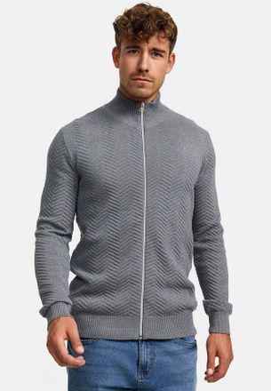 Kronstadt Strickjacke Herren KSCarlo Herrenstrickjacke Fein-Strickjacke mit Stehkragen