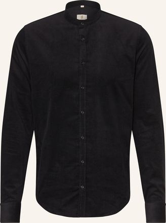 Q1 Manufaktur q1 Manufaktur Cordhemd Regular Fit Mit Stehkragen schwarz