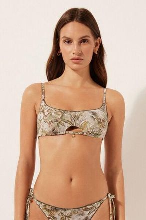Calzedonia Bustier-bikinioberteil Tropical Foliage Aufdruck