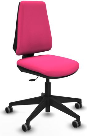 Piqueras y Crespo B&uuml;rostuhl Rosa Elche ohne Armlehnen. Ausgestattet mit grundlegendem Permanentkontakt und Schneideschaum. Mit Rollen 65 mm, Parkett. Rosa