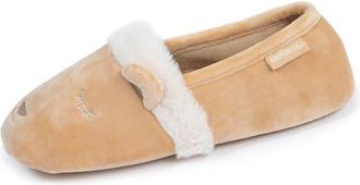 Isotoner Chaussons extra-light pantoufles Slippers femme semelle antidérapante, 39/40 EU, beige