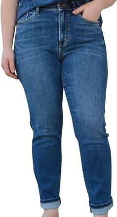 Generic Jeans taille haute pour femme, coupe ajustée, pantalon en denim extensible, tendance, doux, haute élasticité, pantalon moulant, amincissant, extensibl