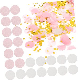 SOLUSTRE Metallic Folien Konfetti Streusel Rundes Party Deko Papier Füller Hellrosa Ballon Füllmaterial und Tischdeko für Geburtstagsfeier Hochzeit Babyparty u