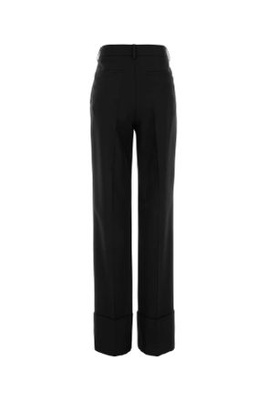 Valentino Garavani Womens Black Wool Pant Nero Exterior: Virgin Pantaloni Trousers