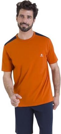 Athéna Ensemble Pyjama Court Homme, Ecopack- Jersey 100% Coton Respirant - T-Shirt Manches Courtes + Short - Label Oeko-TEX Standard 100