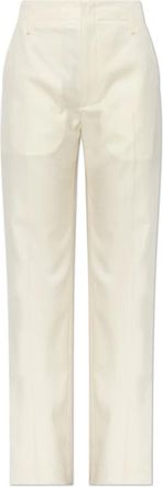 Kenzo Femme, Pantalons, Beige, Taille: 36 FR Pantalon Pliss&eacute; en Laine