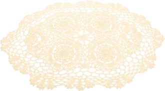 Angoily Rustikales Baumwolle H&auml;kel Tischset Handgefertigt Dekorativer Spitzentischl&auml;ufer Landhausstil Platzset f&uuml;r Buffet Dessert Tischw&auml;sche