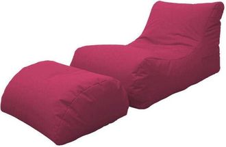 Talamo Italia Moderne Chaiselongue f&uuml;rs Wohnzimmer, Made in Italy, Sessel mit Fu&szlig;st&uuml;tze aus Nylon, Gepolsterter Sitzpuff f&uuml;r Schlafzimmer, 120x80h60 cm, Farbe