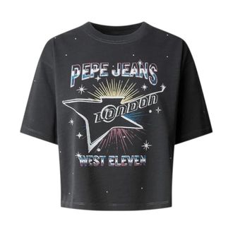 Pepe Jeans London Louise T-Shirt - - Tops - Damen - Schwarzk - XL
