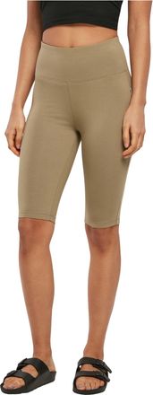 Urban Classics Damen Radlerhose Ladies Organic Stretch Jersey Cycle Shorts, Farbe Khaki, Größe M