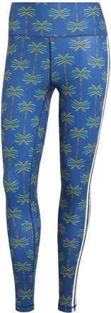 adidas Damen x Farm Rio 7/8 Leggings Strumpfhose, NINDIG/DMARIN/CREWHT, L