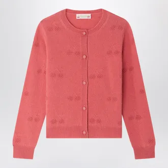 BONPOINT Manon Kaschmir-Cardigan in Himbeer-Optik
