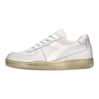 Diadora Homme, Chaussures, Blanc, Taille: 40 1/2 EU Mi Basket Low Used