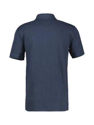 Lerros Poloshirt Poloshirt aus Jaquard mit Waffelstruktur in Vintage-Optik
