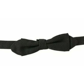 Dolce & Gabbana Homme, Accessoires, Gris, Taille: ONE Size Papillon en Soie &agrave; Motifs Gris