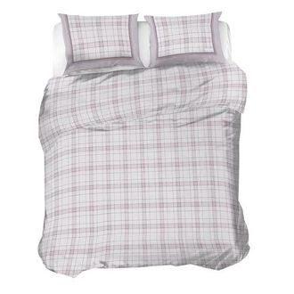 Pensieri delicati Bettw&auml;sche-Set f&uuml;r Doppelbett, 100% Baumwollflanell, 250 x 200 cm, Tasche und Kissenbezug 52 x 82 cm, hergestellt in Italien, maschinenwaschbar bei 40