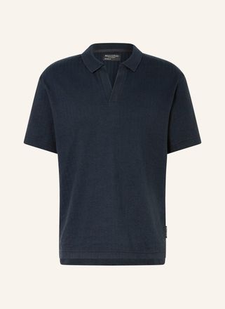 Marc O'Polo Marc Opolo Strick-Poloshirt Relaxed Fit blau