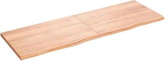 vidaXL Dessus de table marron clair bois ch&ecirc;ne massif trait&eacute; Vidaxl