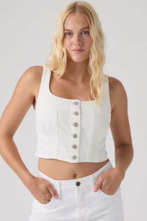 Levi's Audra Seamed Lightweight Top - Femme - Blanc / Tooth Fairy Lightweight - XS