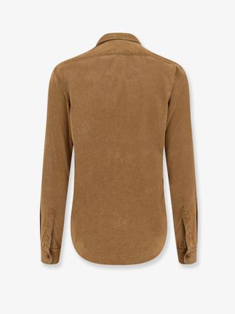 Aspesi Mens Shirt Suede Beige