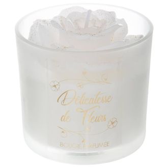 Fééric Lights & Christmas Feeric Lights & Christmas - Duftkerze Blume - Glas Teelichthalter, D. 8 x 10 cm, 140 g