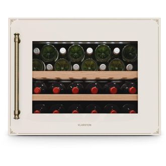 Klarstein Klarstein - Vinsider Victoria 28 Weink&uuml;hlschrank - 28 Flaschen, 1 Zone, 5-20&deg;C, Touch-Bedienung, led, Vibrations- und UV-Schutz, einbaufertig, leise