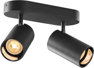 SLV Spot en saillie 2 lumi&egrave;res Asto Tube noir - 2x GU10 - 1006425