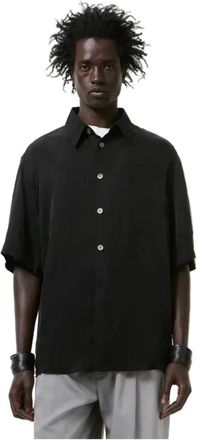 Our Legacy Homme, Chemises, Noir, Taille: M Beyond Shirt Short Sleeve Sage Trail Check Dryline Weave