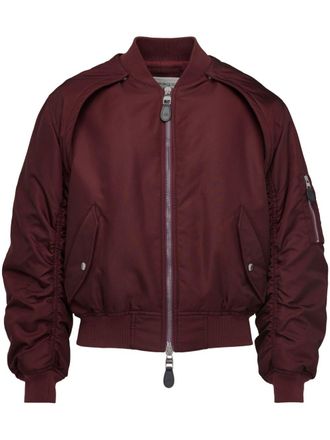 Alexander McQueen veste bomber à manches détachables - Rouge