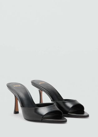 Mango Sandales pointues &agrave; talon noir - Femme - 35 - MANGO