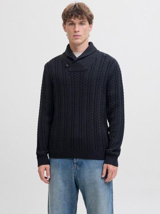Jack & Jones Strickpullover JPRBLUSEAN KNIT CABLE SHAWL NECK