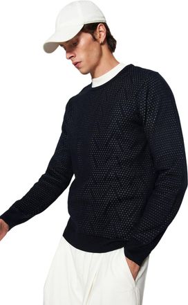 Trendyol Herren Man Slim Fit Basic Crew Neck Knitwear Sweater Pullover Casual, Navy Blue, M