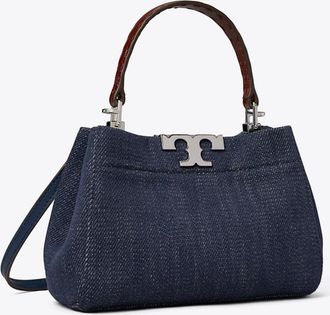Tory Burch Damen Mini Eleanor Henkeltasche aus Denim